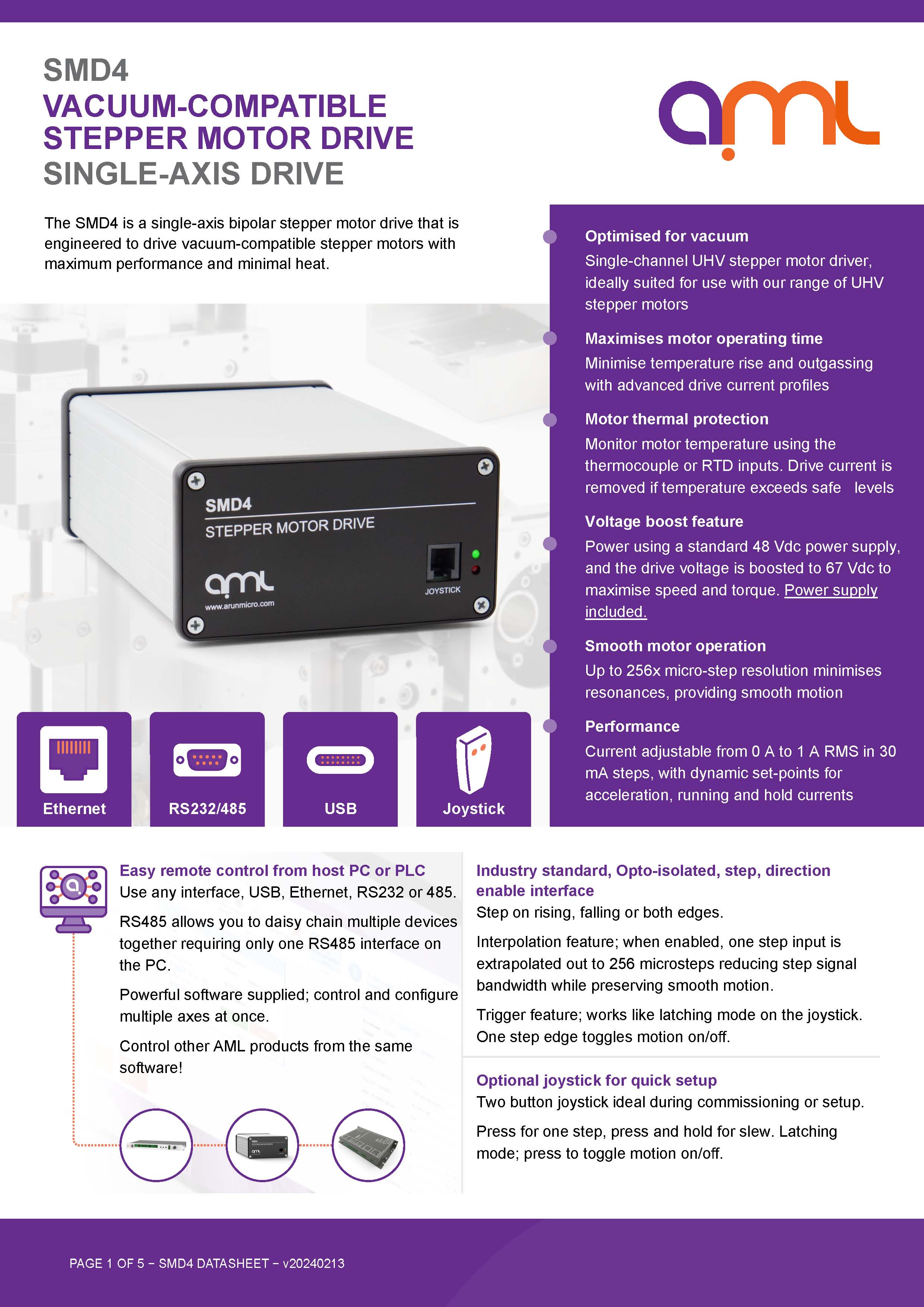 AML-SMD4单轴控制器 - 北京星微自动化科技有限公司