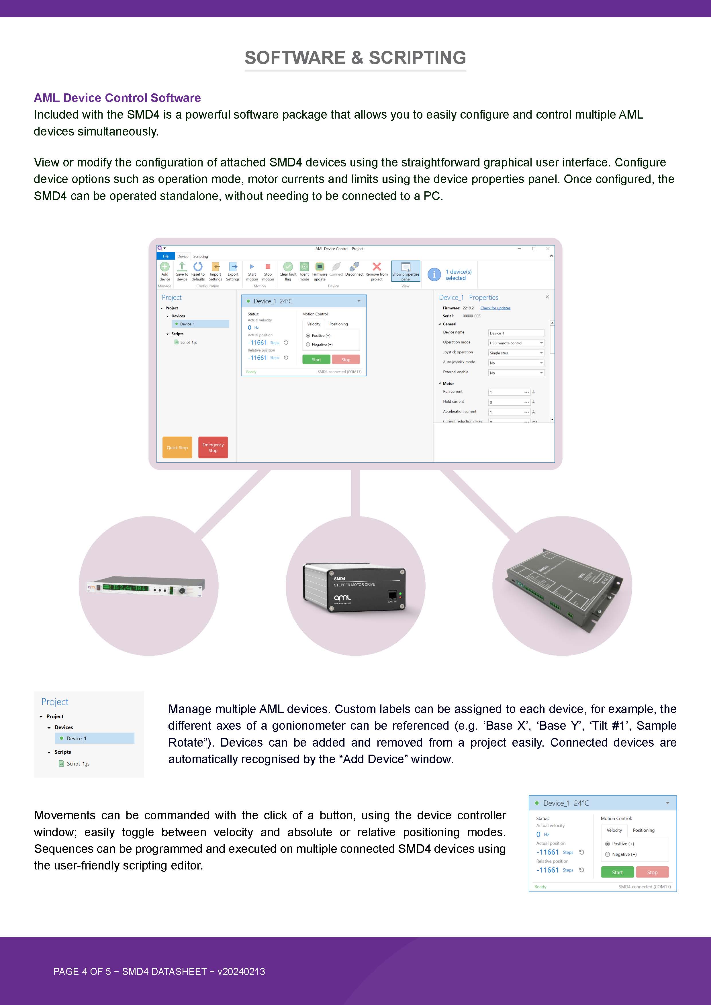 AML-SMD4单轴控制器 - 北京星微自动化科技有限公司
